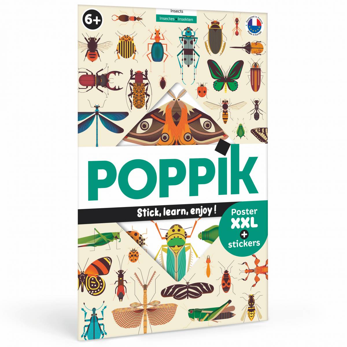 POSTER DISCOVERY - INSECTS - Poppik Stickers - Jeux éducatifs - Enfants